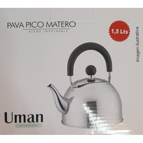 PAVA PICO MATERO 1,5LT ACERO INOXIDABLE - Imágenes Mayorista en Córdoba ...